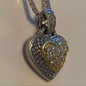 Judith Ripka | Jewelry | Judith Ripka Diamond 8k Gold Heart Pendant ...